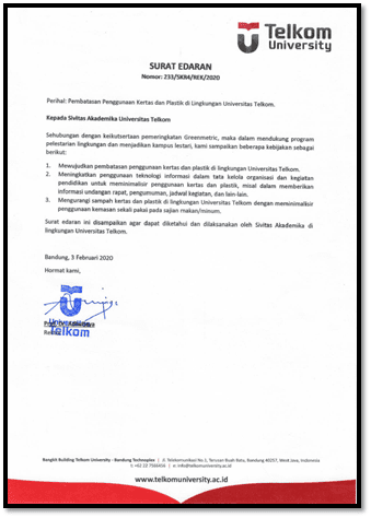 Reduce, Reuse, Recycle | Green Campus Telkom University